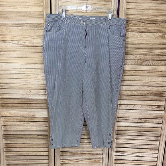 Ruby Rd. | Pants & Jumpsuits | Ruby Rd Women Black White Pinstriped ...